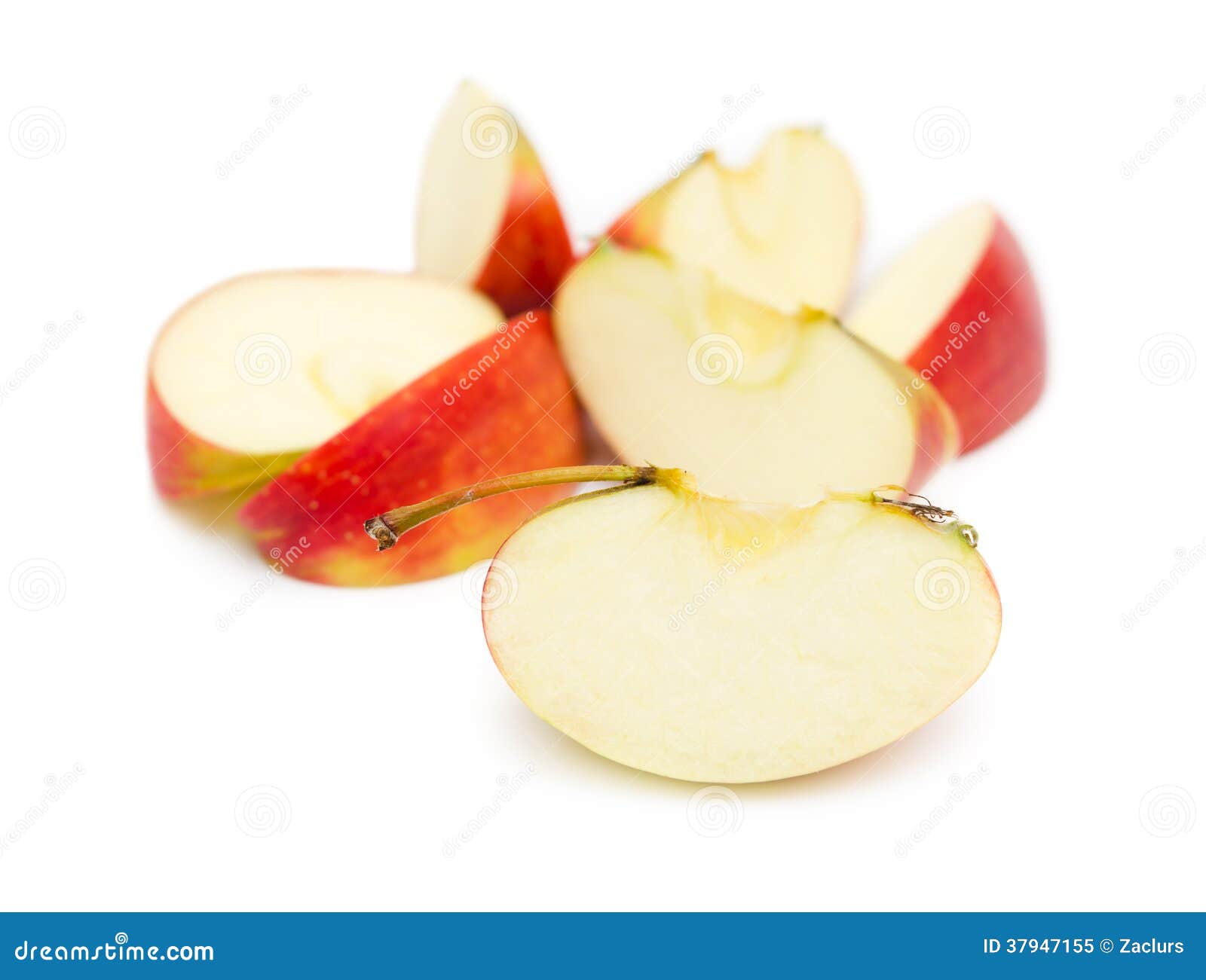 Sliced red apple stock image. Image of object, breakfast - 37947155