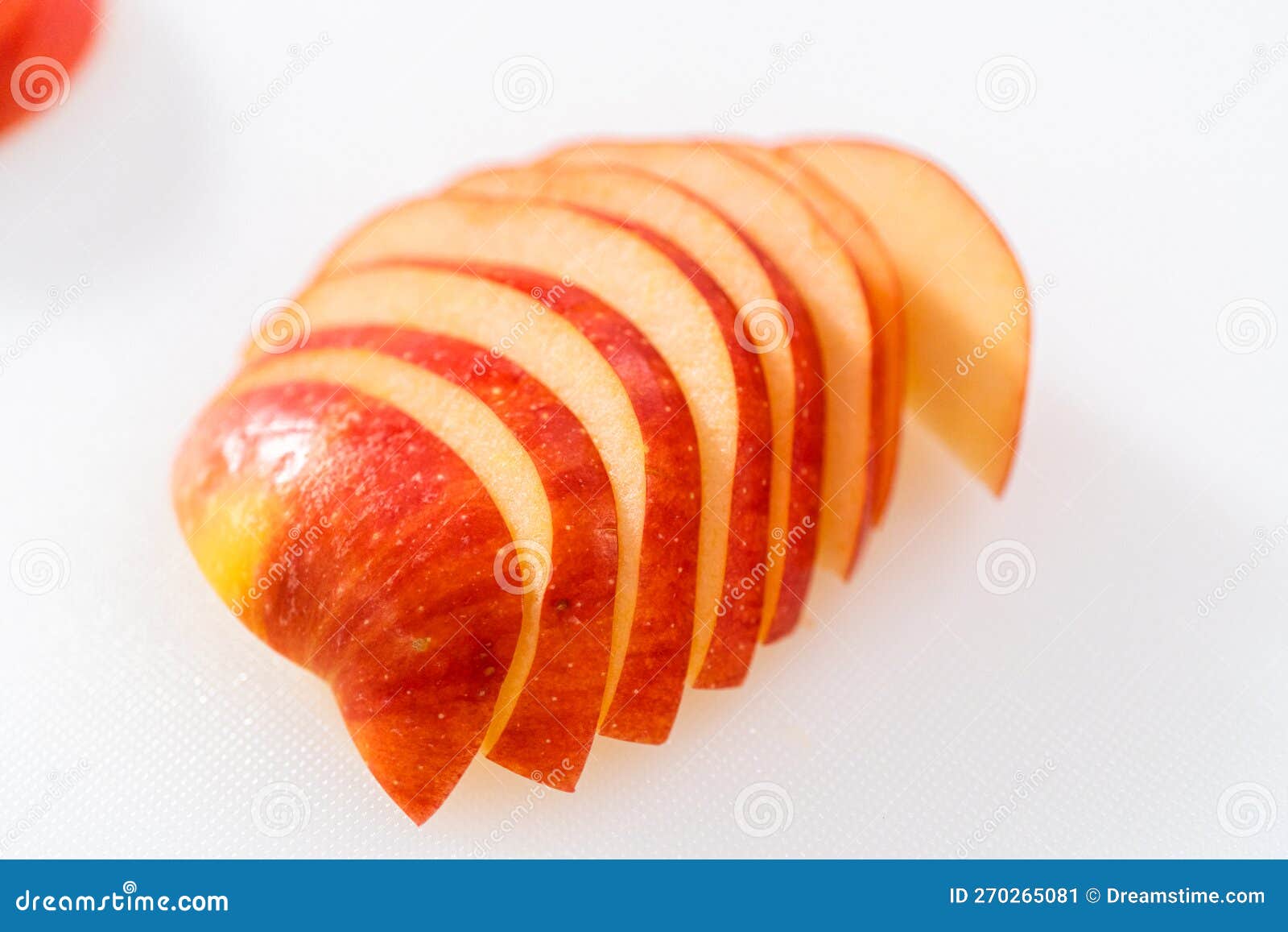 Sliced red apples stock image. Image of slice, small - 270265081