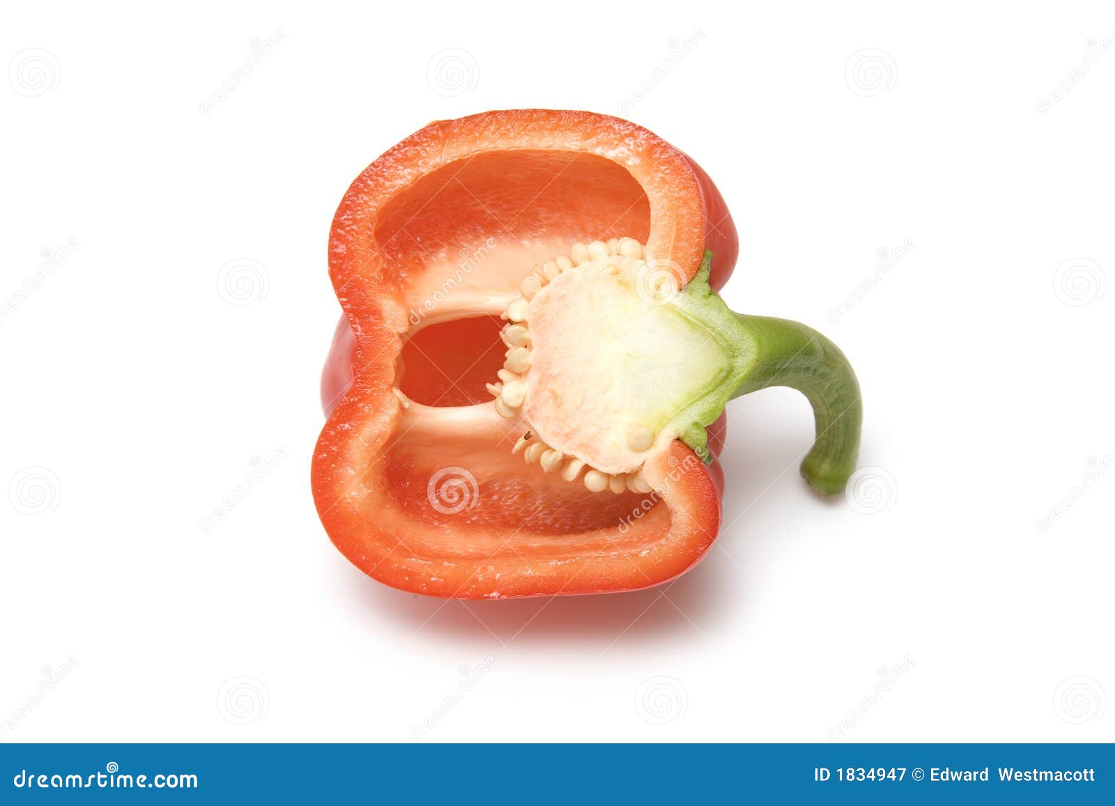 Sliced red Bell Pepper stock image. Image of ripened, capsicum - 1834947