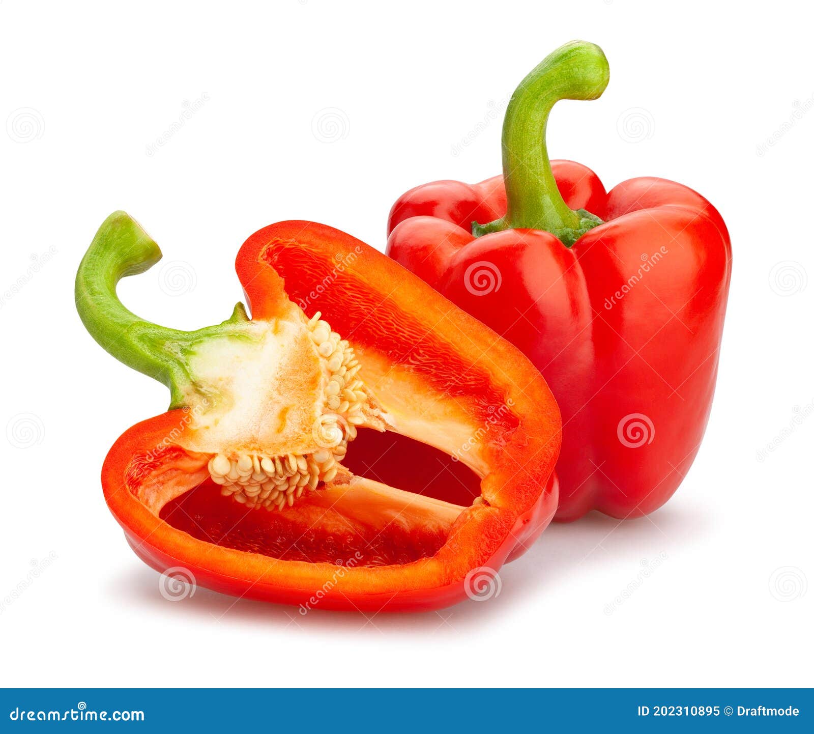 Sliced red bell pepper stock image. Image of stack, white - 202310895