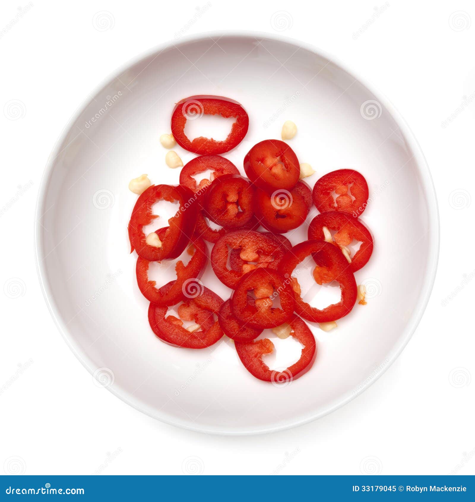 Sliced Red Chili Pepper Isolated Stock Image - Image of dish, view ...