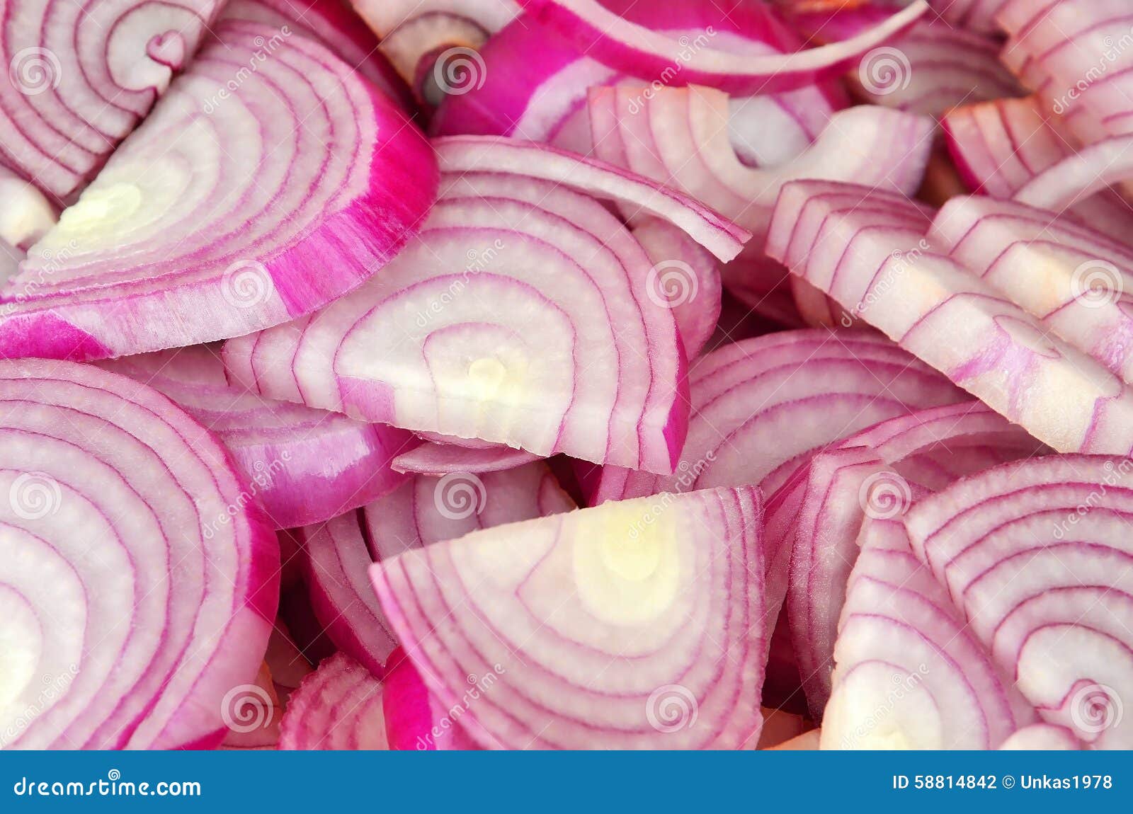 Sliced red onion stock photo. Image of pieces, cook, refreshment - 58814842