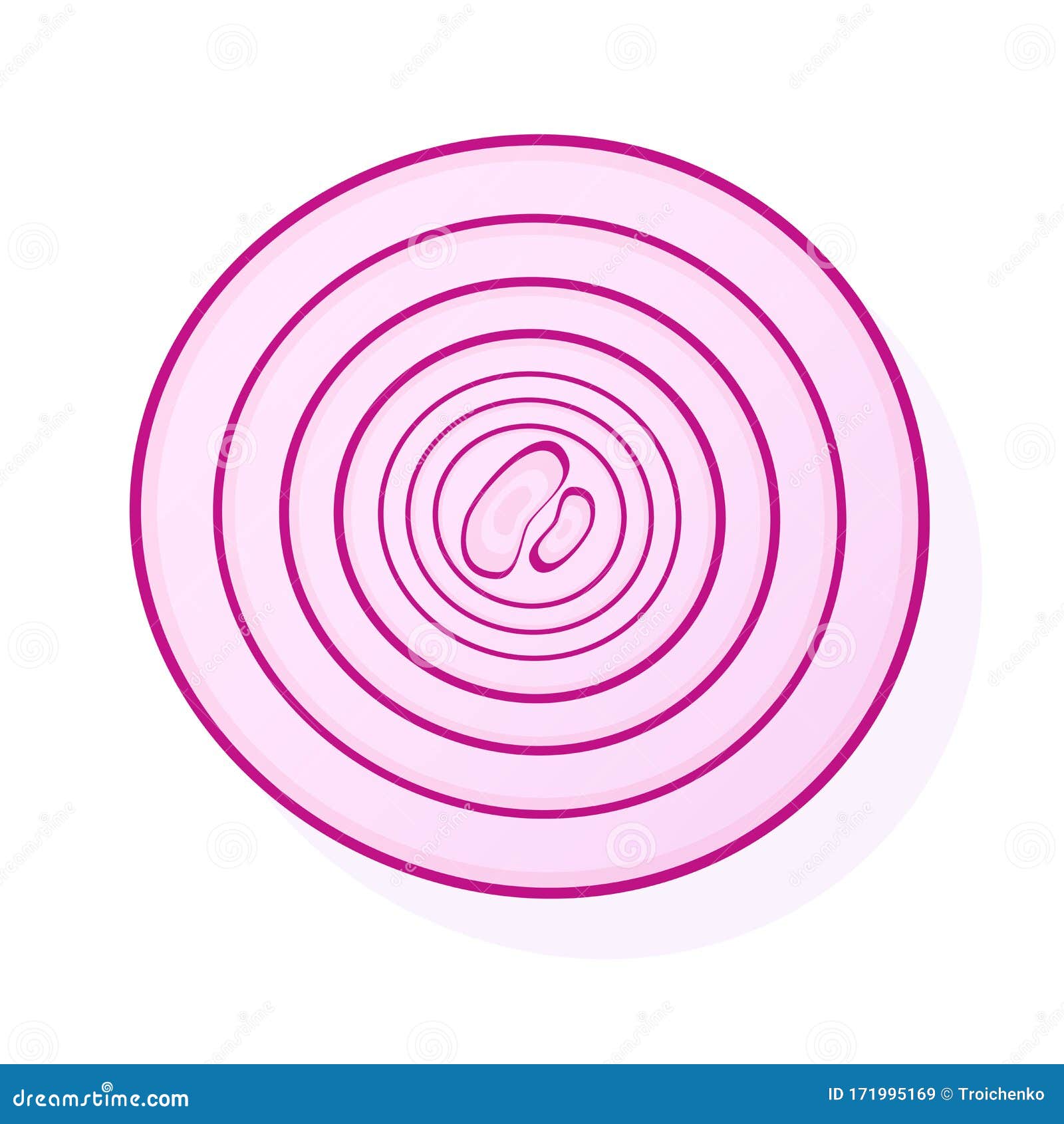 Sliced Red Onion Isolated on White Background. Rings of Red Onion ...