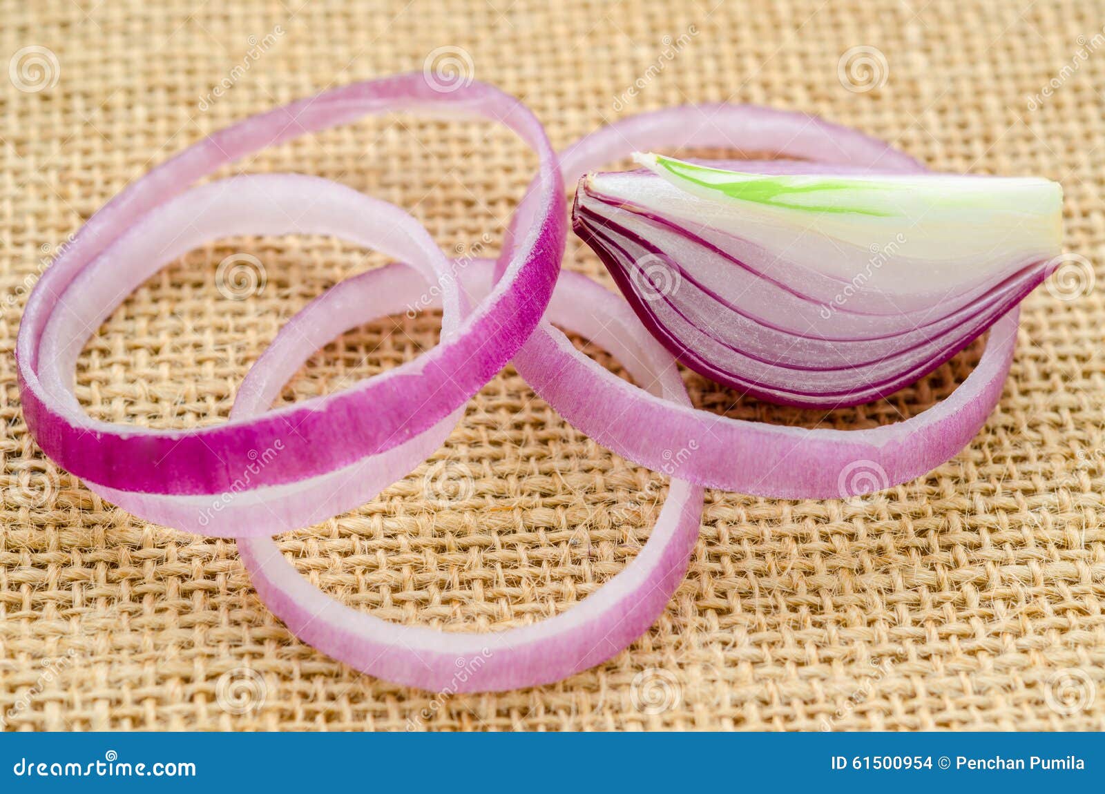 Sliced red onion. stock photo. Image of ring, ingredient - 61500954
