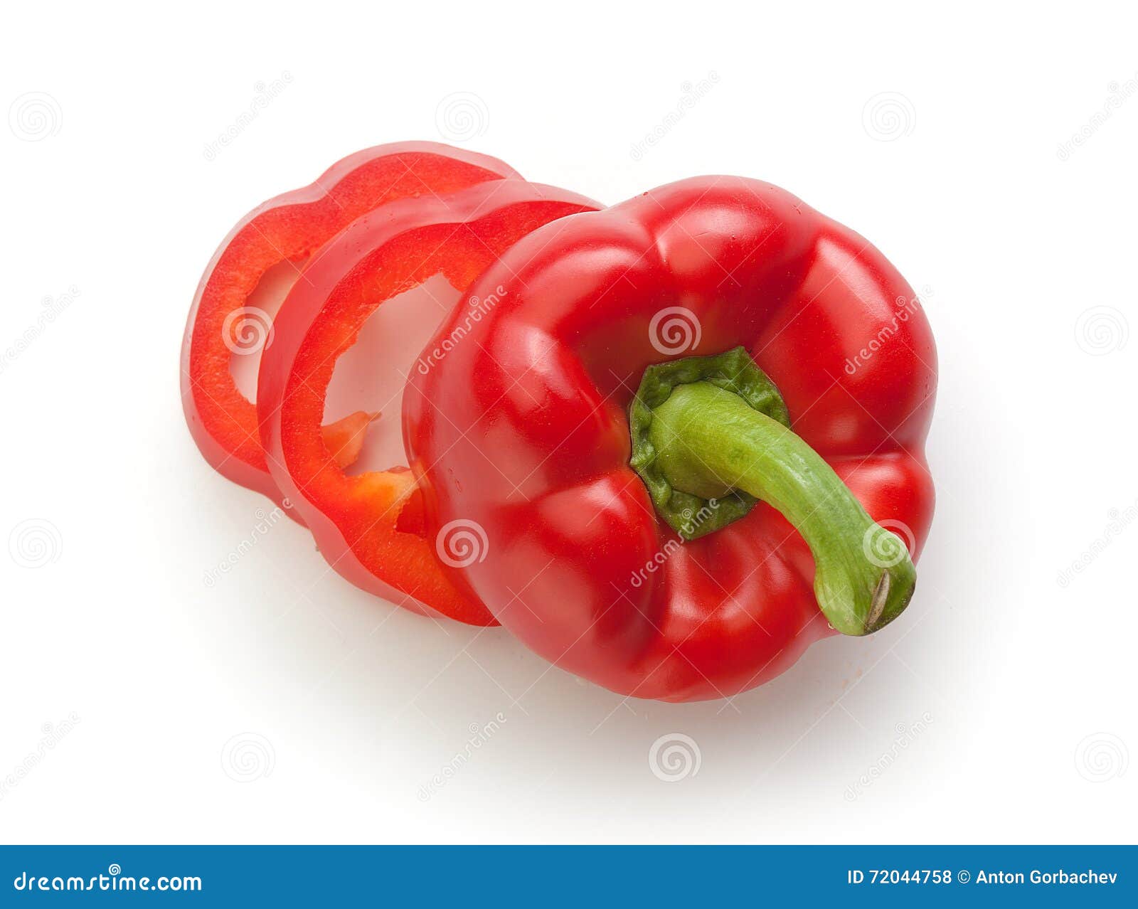 Sliced red paprika stock photo. Image of clipping, fresh - 72044758