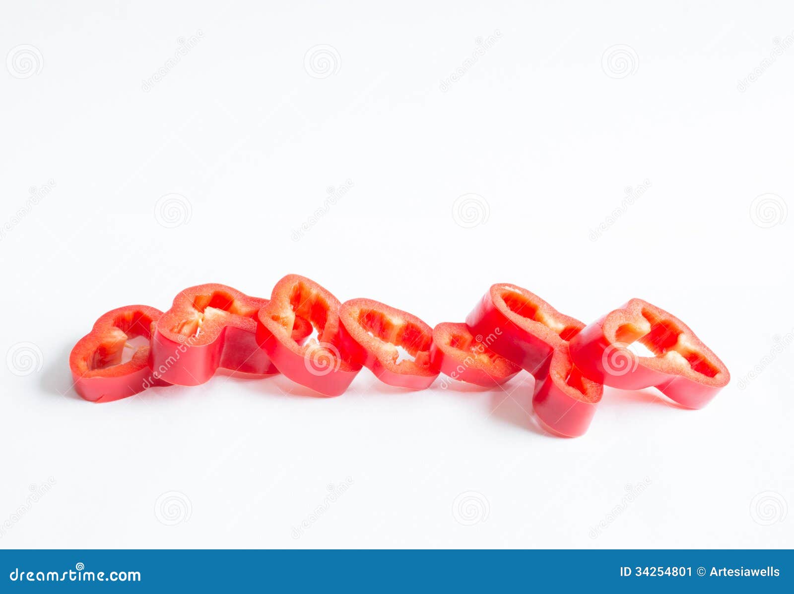 Sliced red paprika stock image. Image of nature, paprika - 34254801