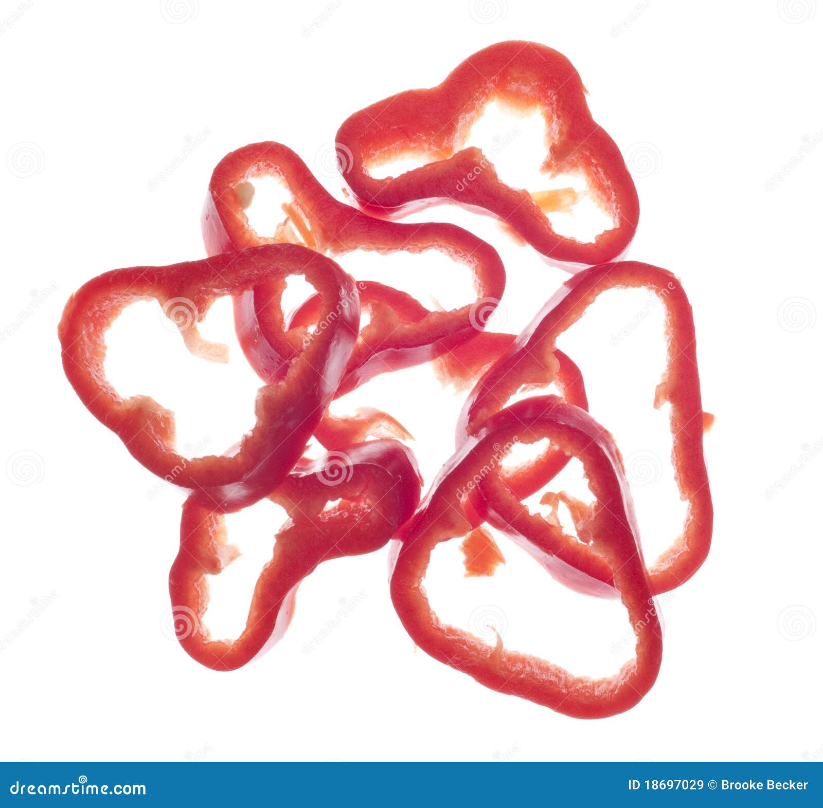 Sliced Red Pepper Detaill stock image. Image of white - 18697029