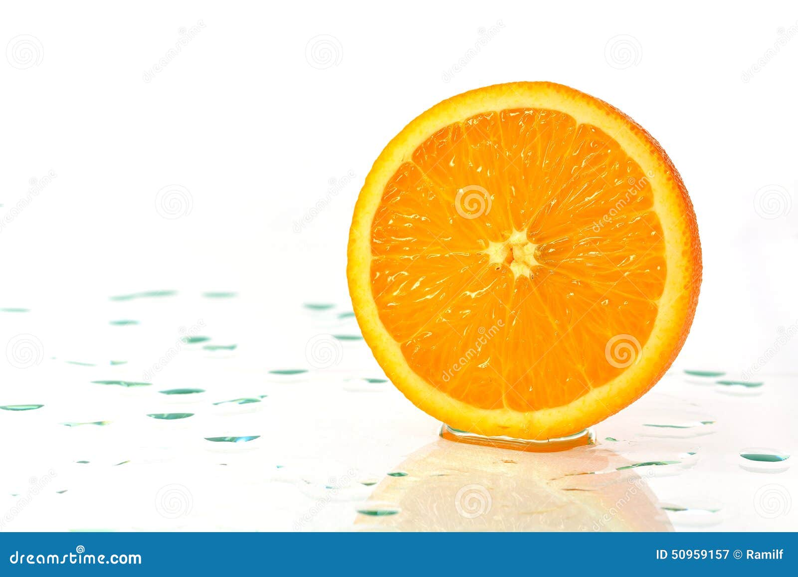 Sliced ripe orange half stock image. Image of healthy - 50959157