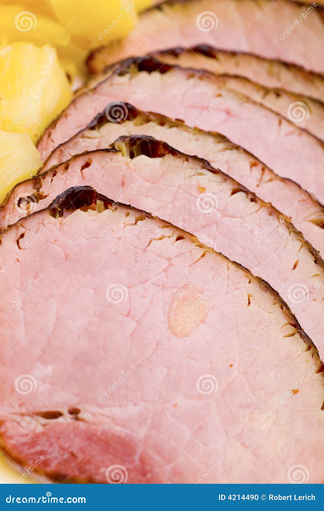 Sliced roasted ham stock photo. Image of feast, close - 4214490