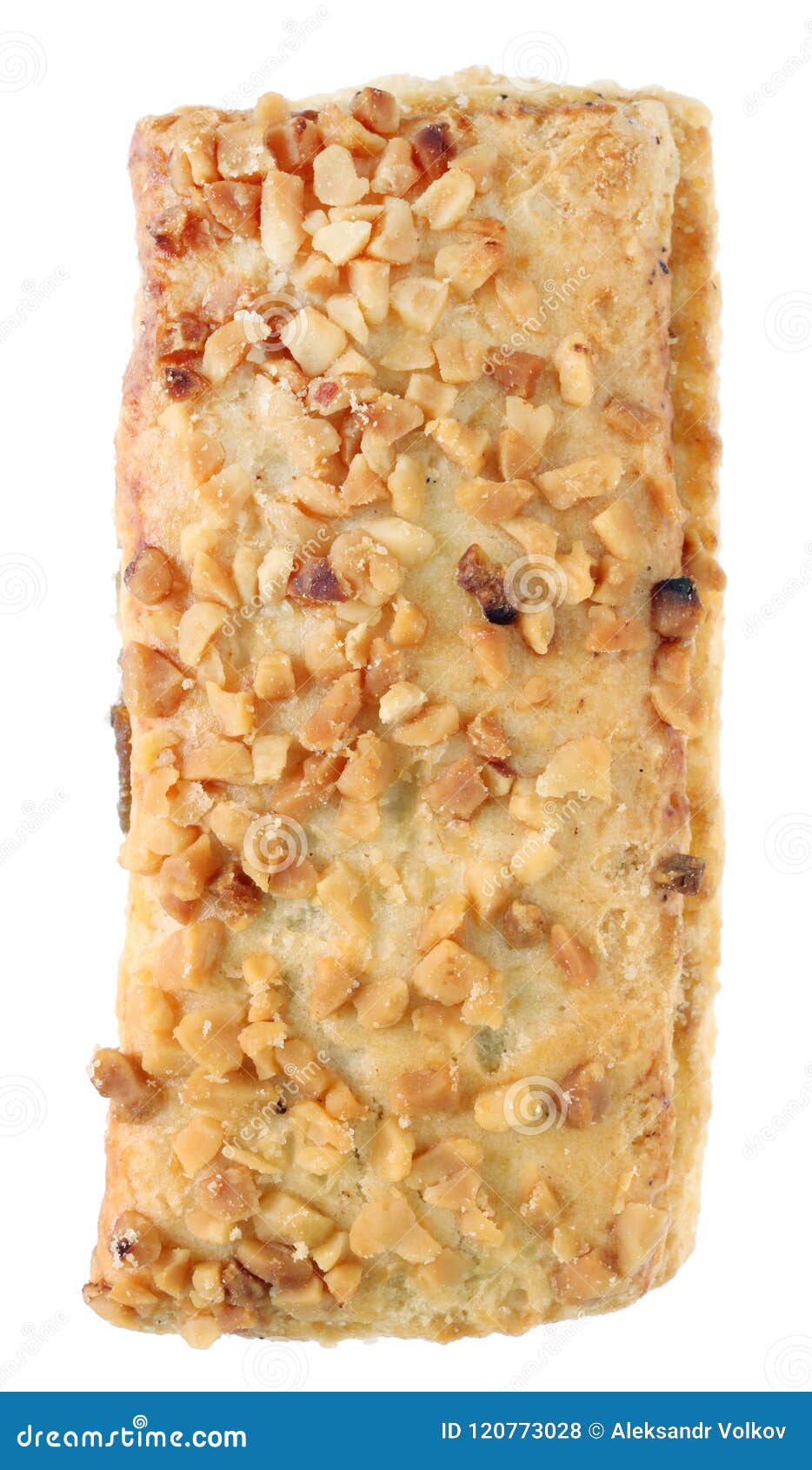 Sliced Roasted Peanuts on the Surface of a Shortbread Cookie Wit Stock ...