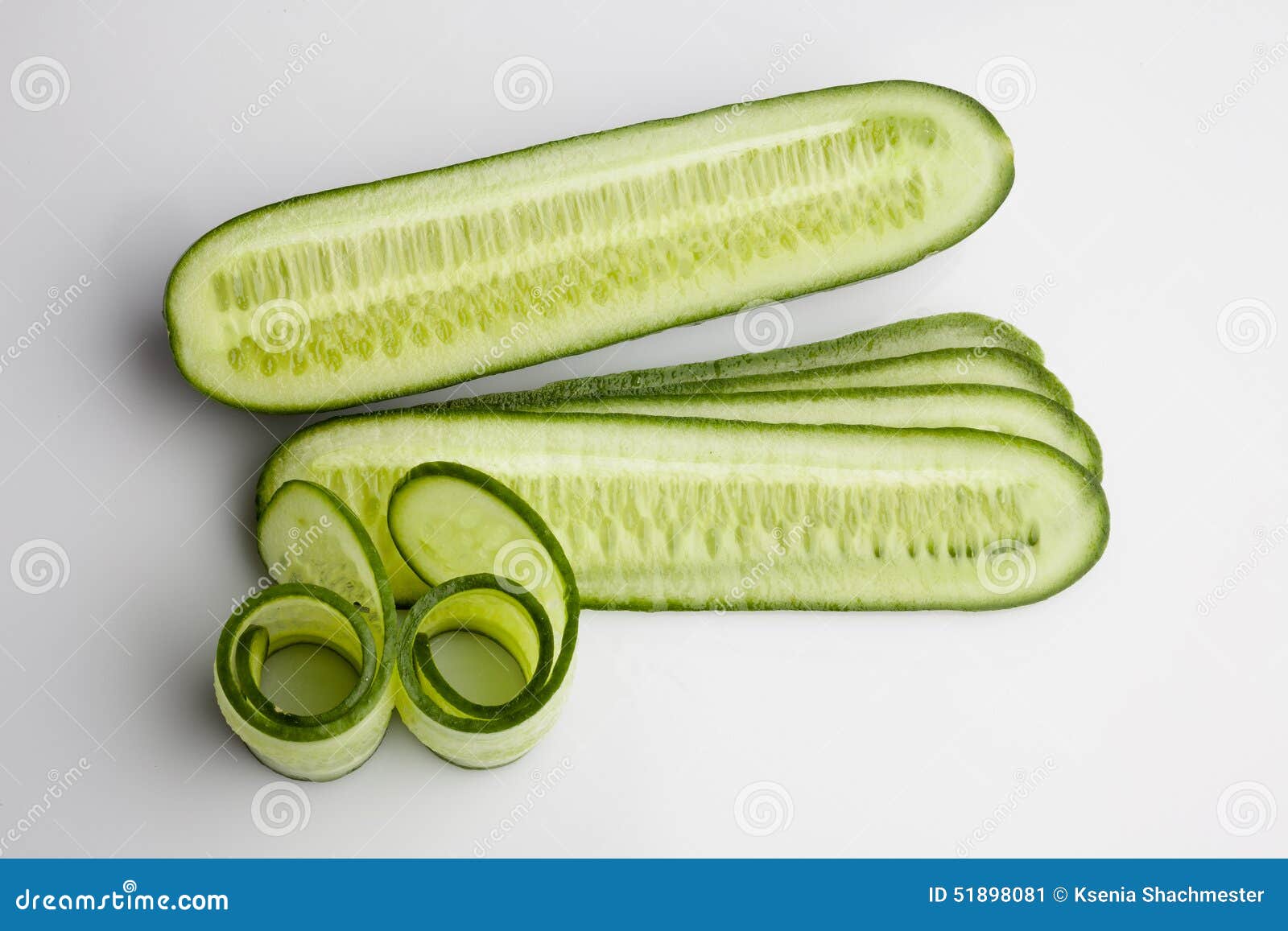 Sliced and Rolled Cucumber 2 Stock Image - Image of food, rolled: 51898081