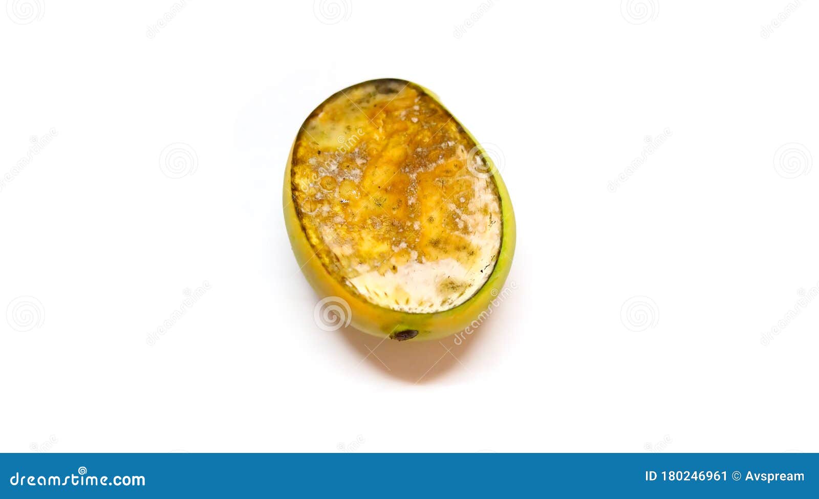 Rotten Mango Isolated On White Background With Clippingpath Stock Image ...