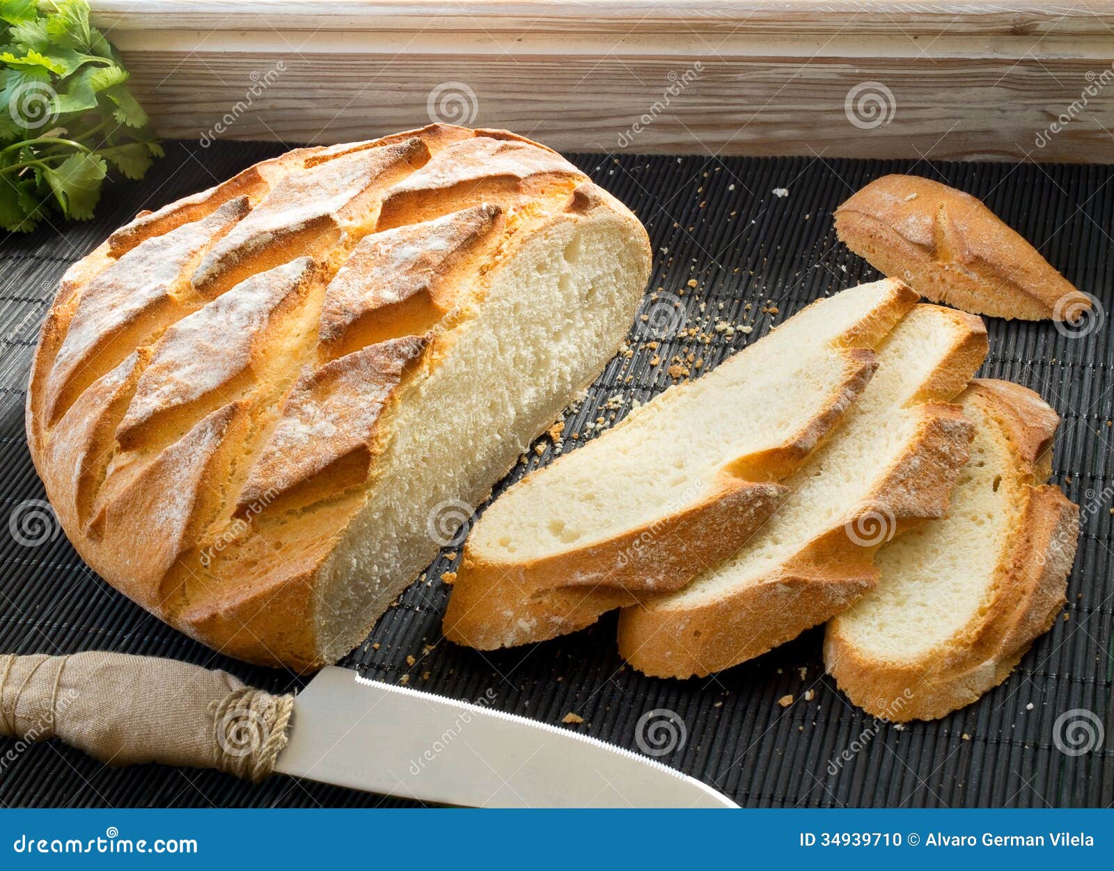 Sliced rustic loaf. stock photo. Image of loaf, ecologic - 34939710