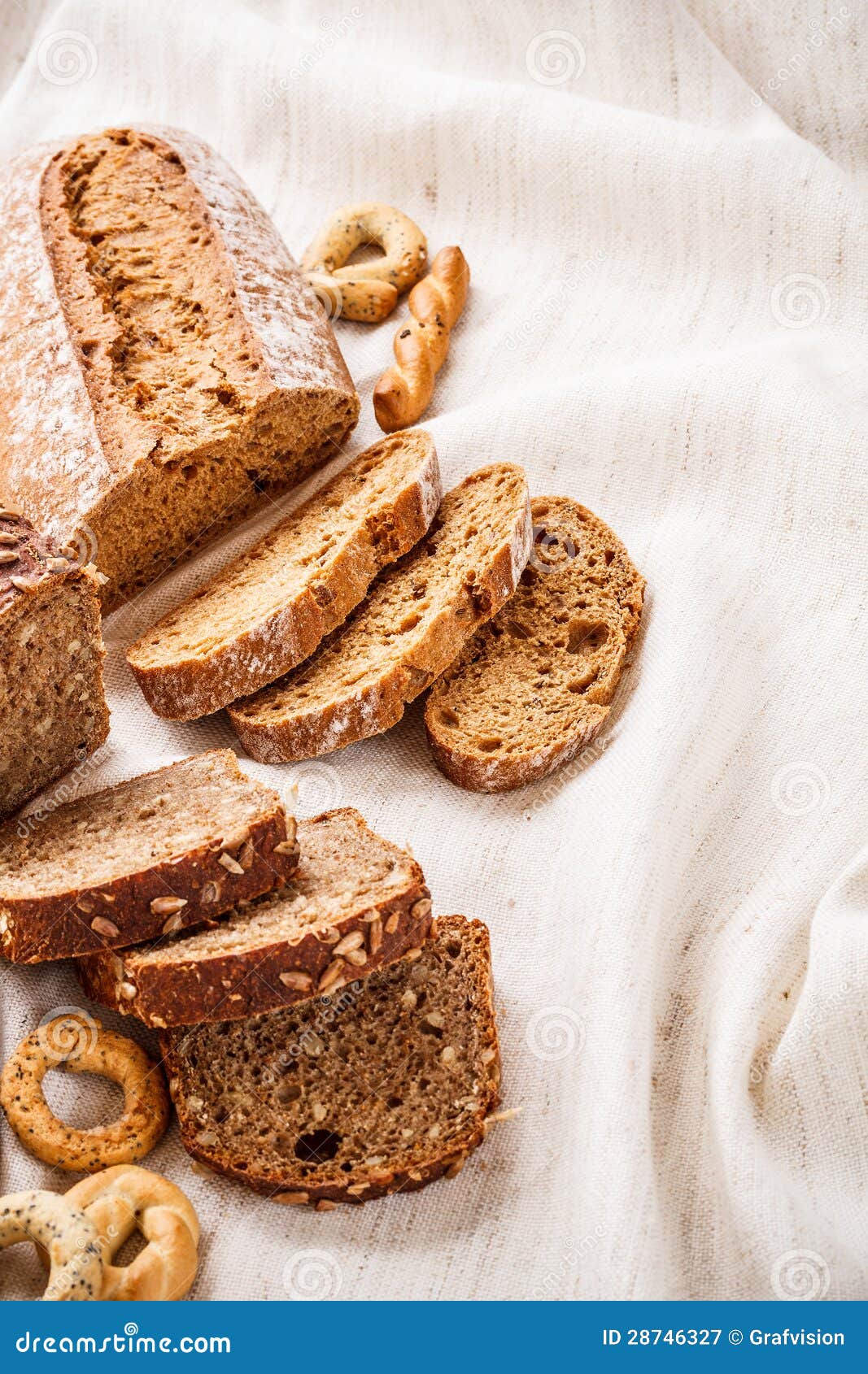 Sliced rye bread stock image. Image of breakfast, fiber - 28746327