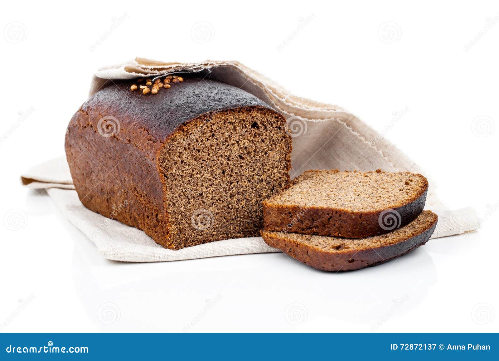 Sliced of rye bread stock image. Image of length, lunch - 72872137