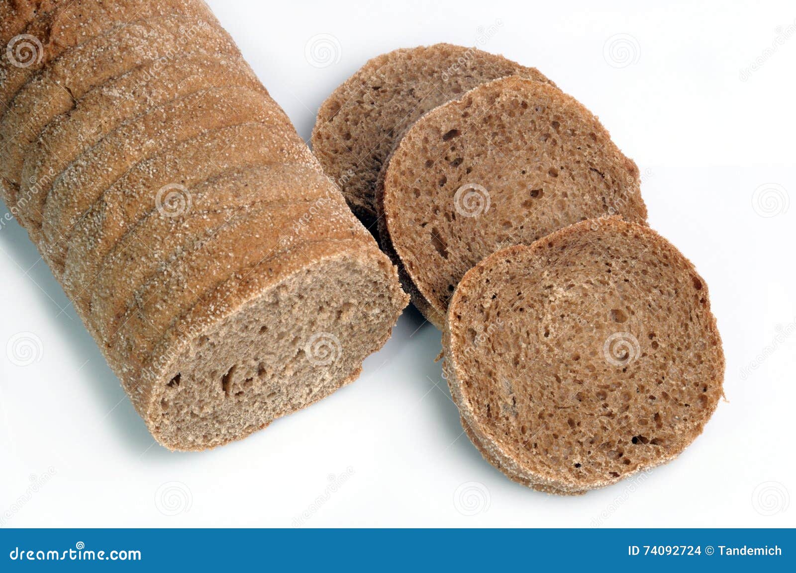 Sliced rye bread stock photo. Image of cereal, portion - 74092724