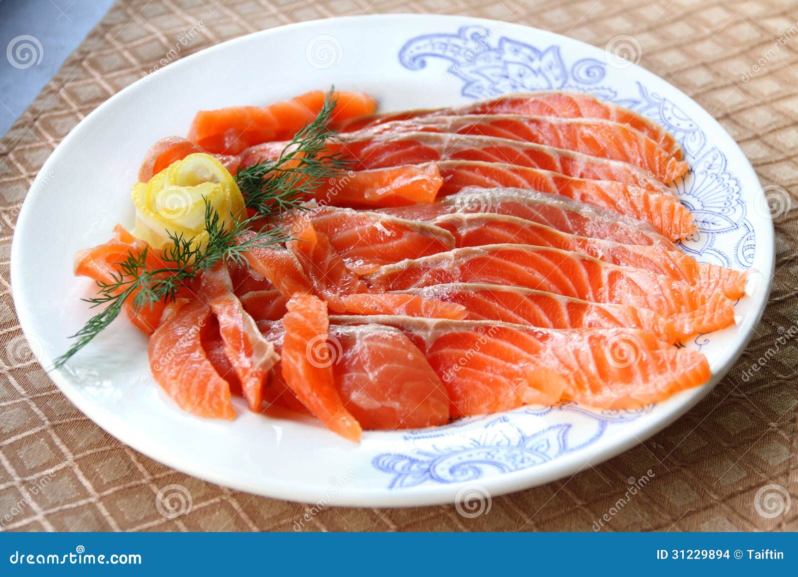 Sliced salted salmon stock photo. Image of color, snack - 31229894