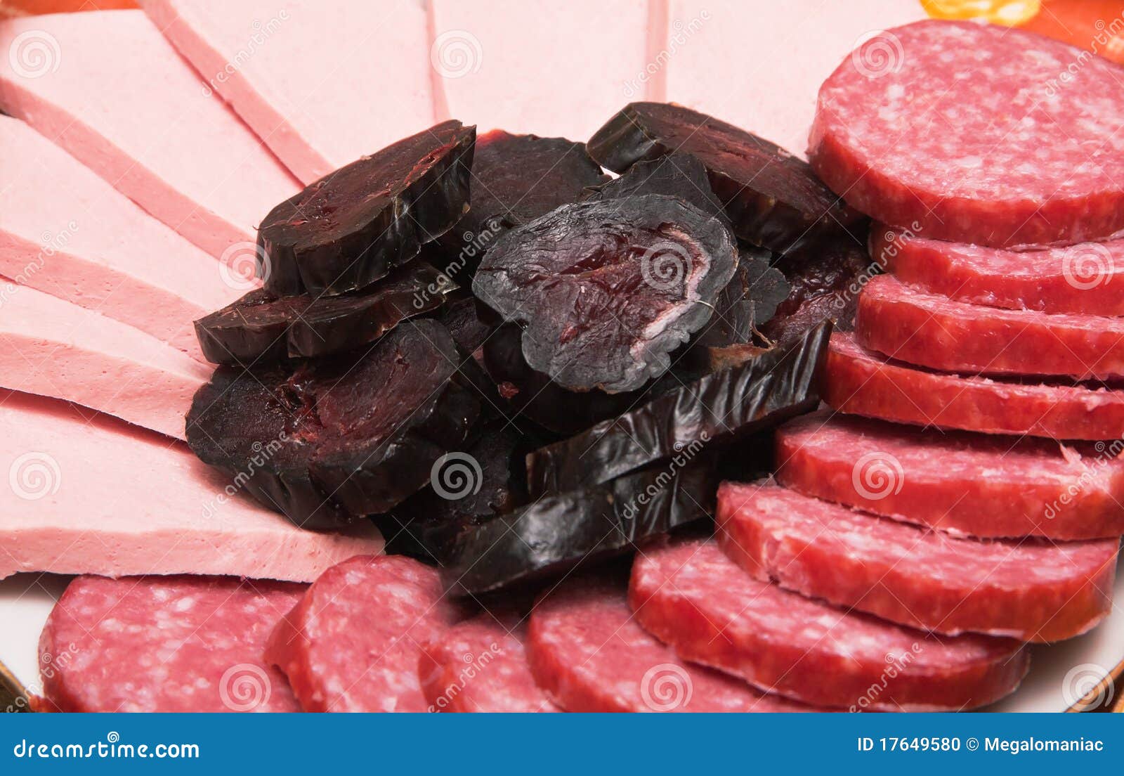 Sliced sausage stock photo. Image of pork, food, tasty - 17649580