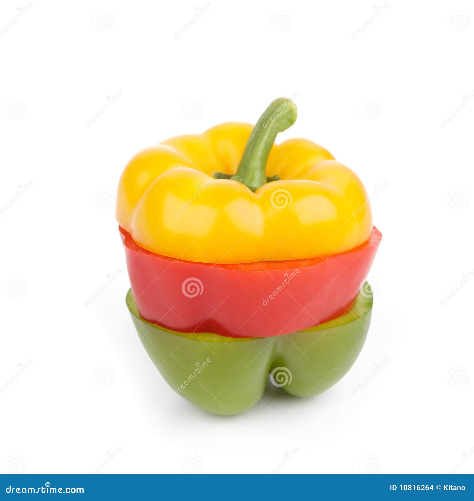 Sliced Single Bell Pepper stock photo. Image of cooking - 10816264