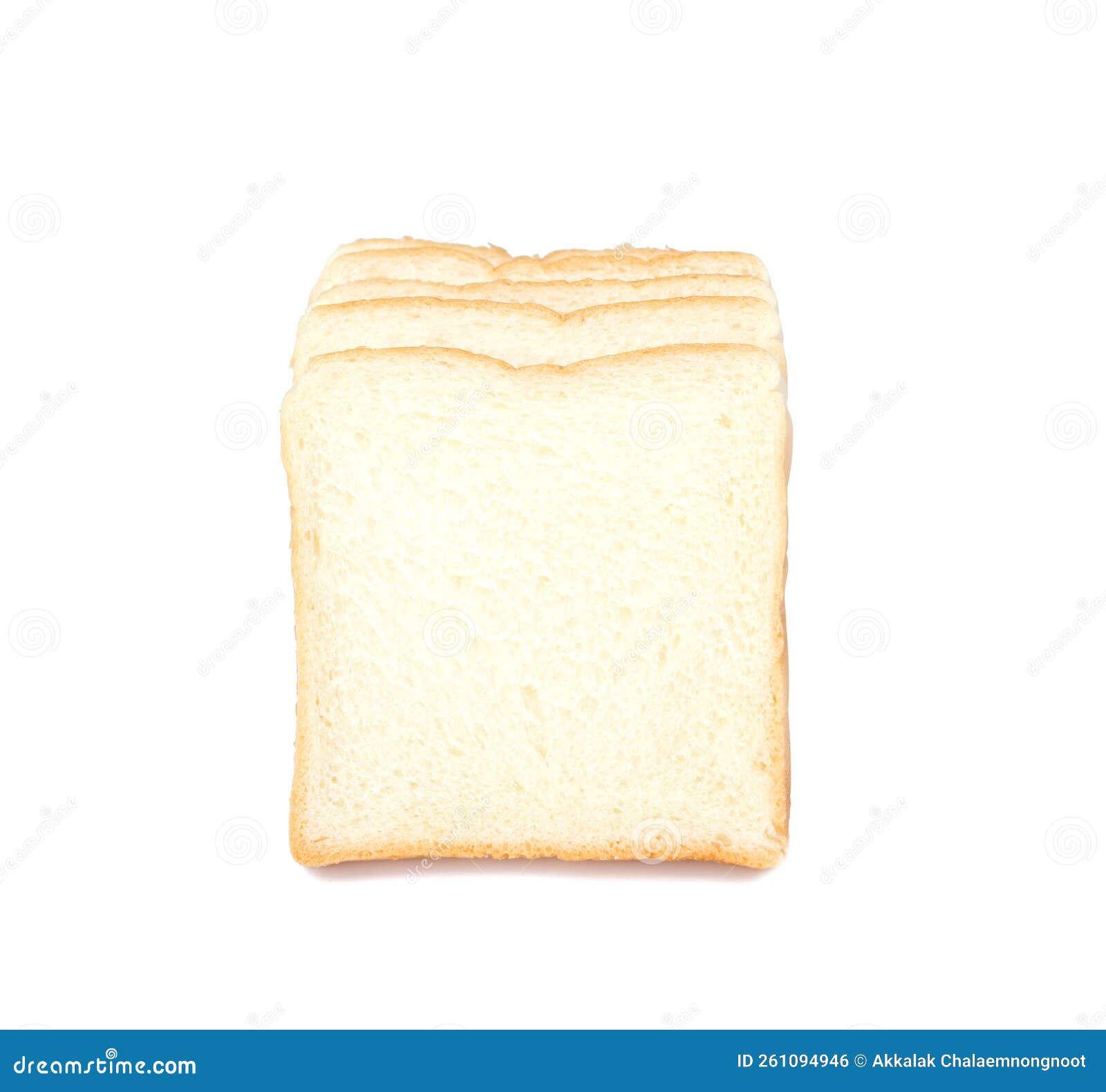 Sliced Soft and Sticky Delicious White Bread for Breakfast on White ...