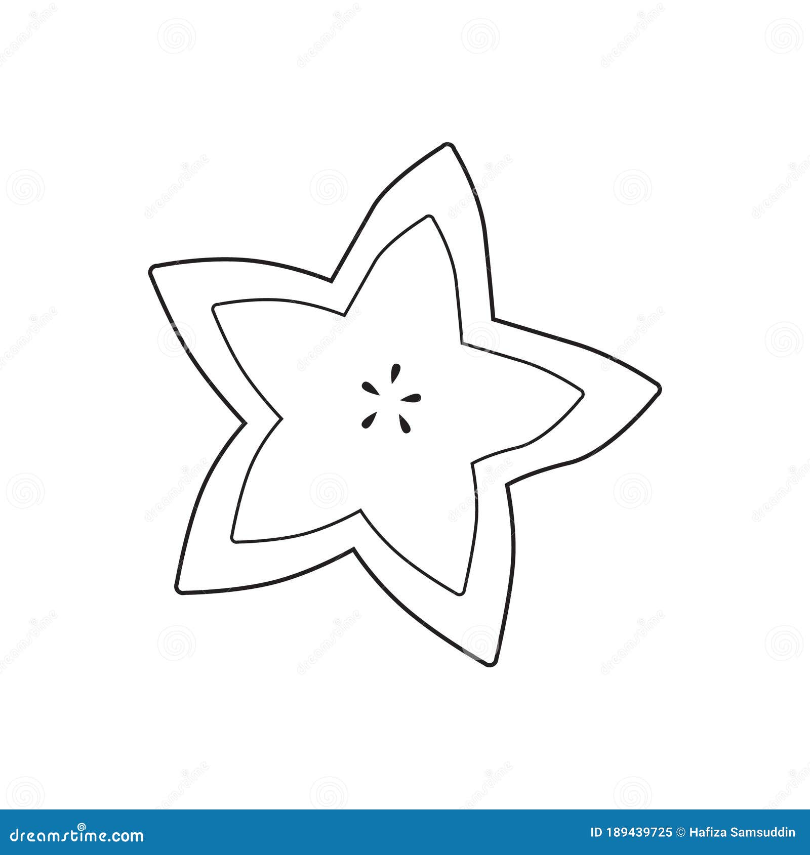 Sliced Starfruit. Vector Illustration Decorative Design Stock Vector ...