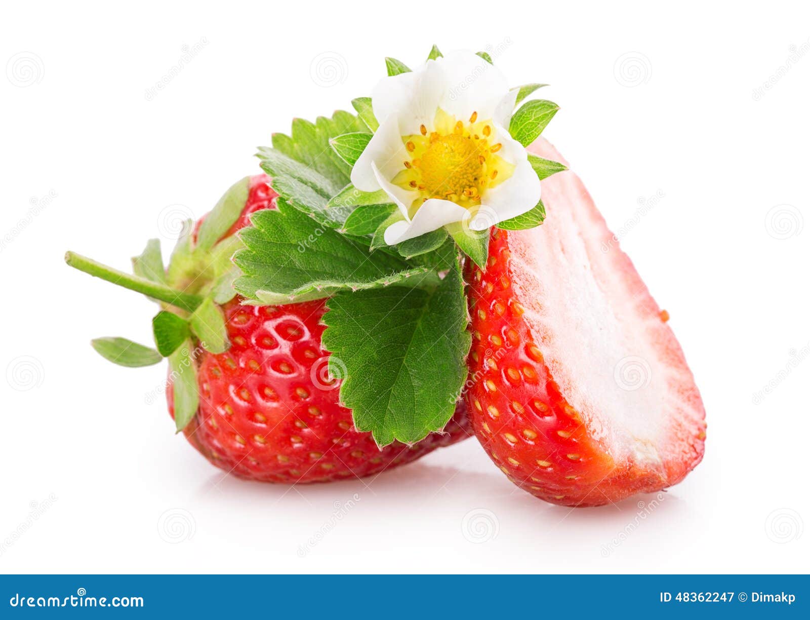 Sliced strawberries stock image. Image of isolated, closeup - 48362247