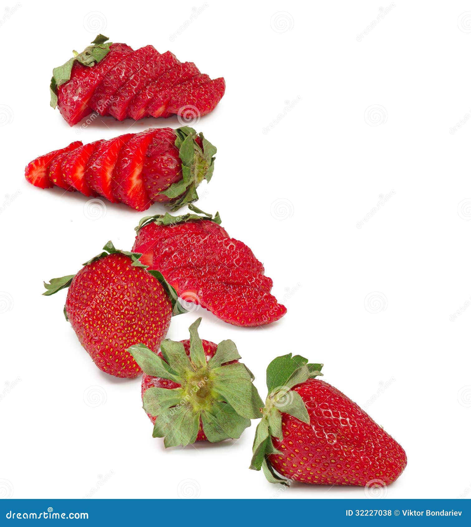 Sliced ??strawberries Isolation Stock Photo - Image of fresh ...