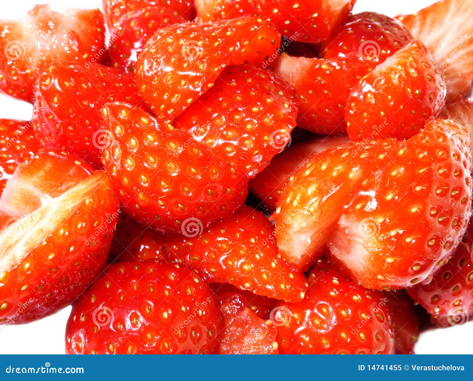 Sliced strawberry close up stock image. Image of dessert - 14741455