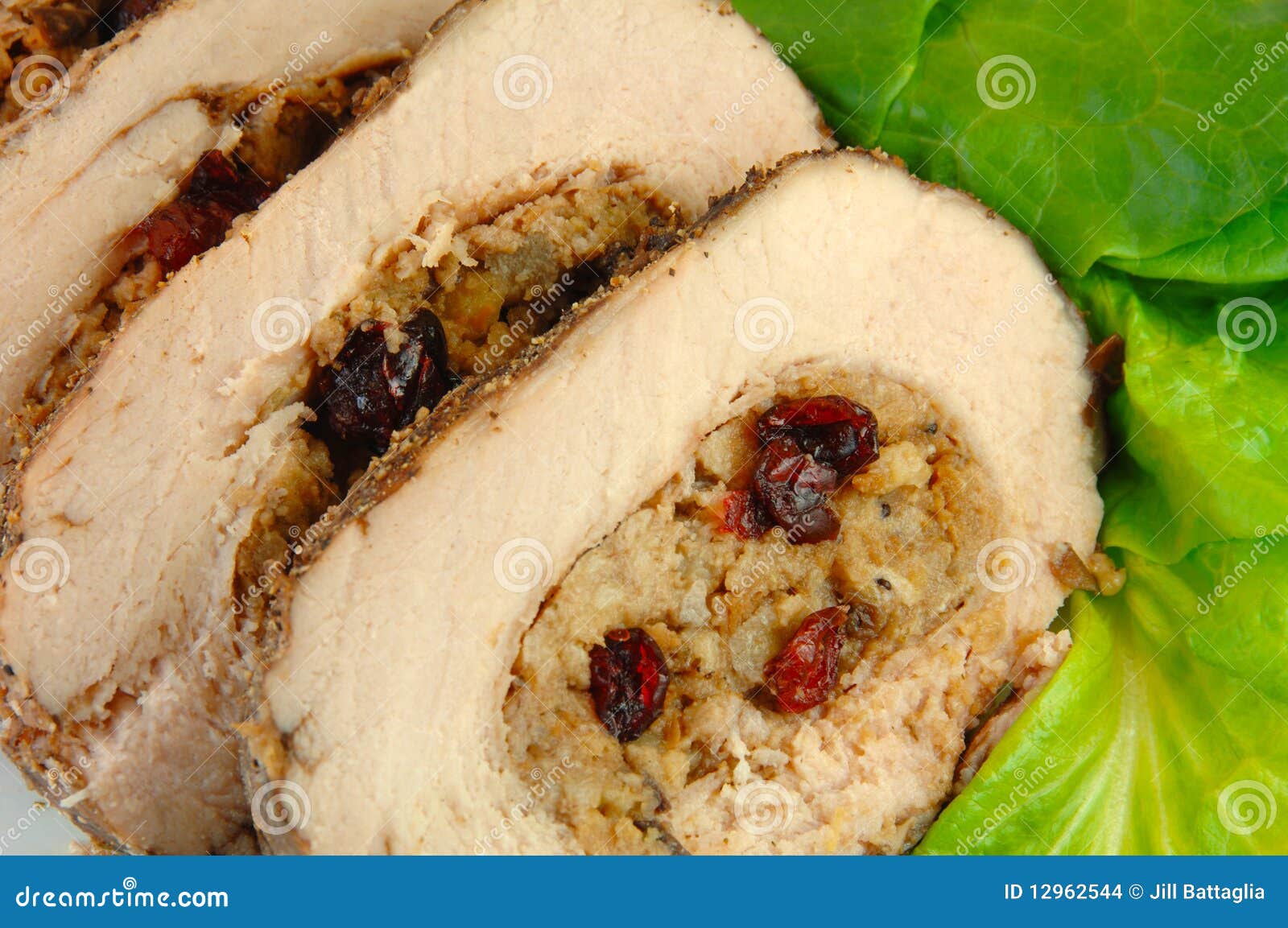 Sliced Stuffed Pork Roast stock photo. Image of prepared - 12962544
