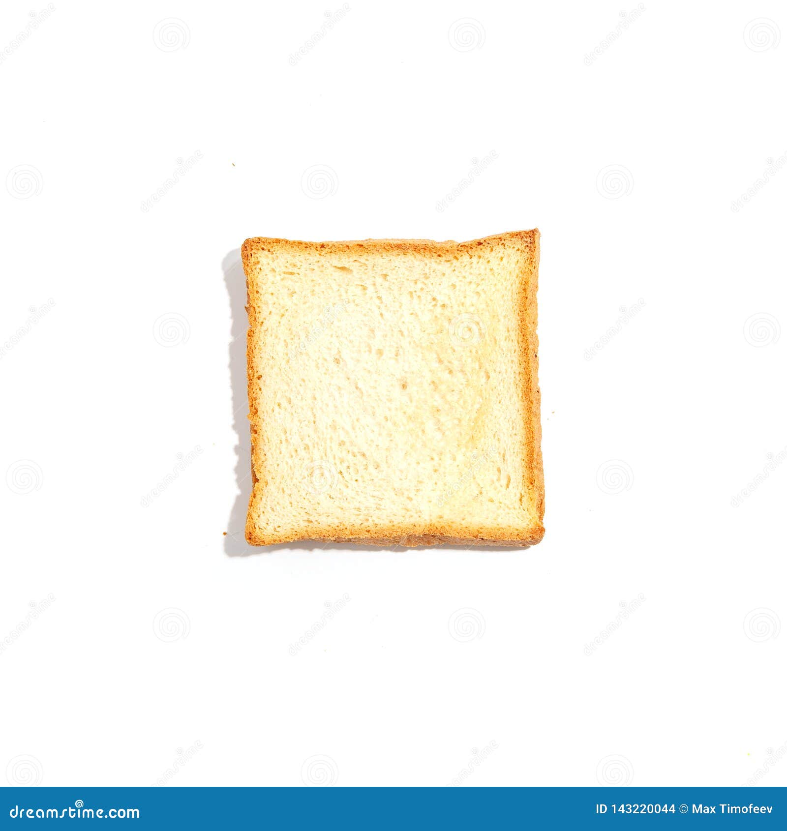 Sliced Toast Bread Isolated on White Background. Top View Stock Photo ...