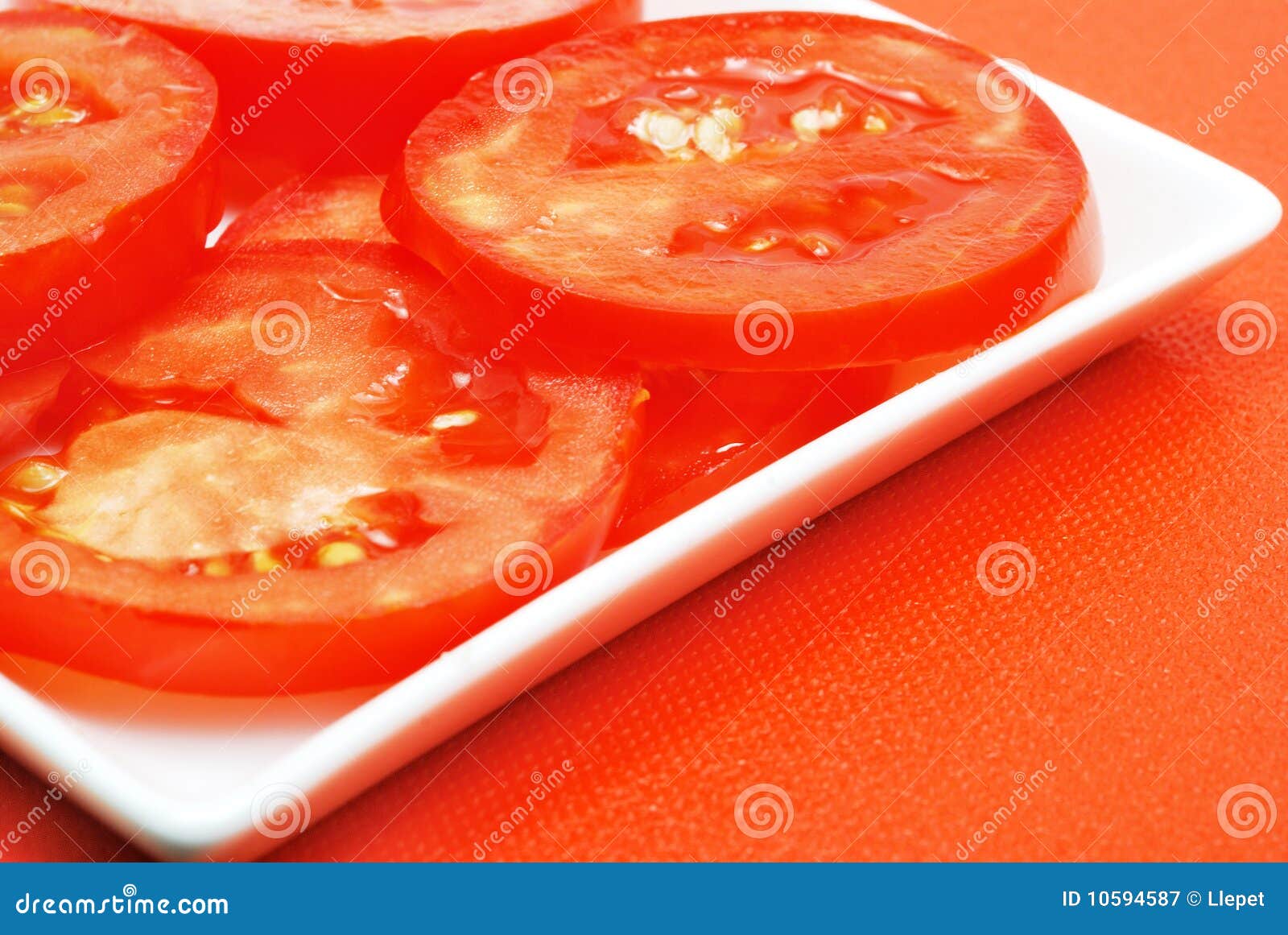 Sliced tomato stock image. Image of plate, food, meal - 10594587