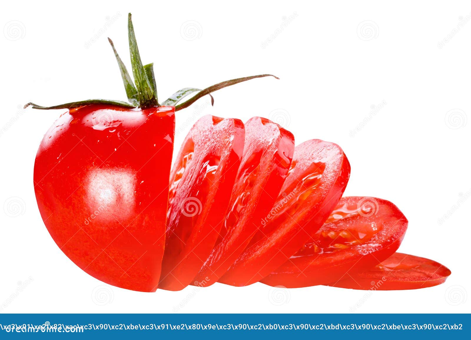 Sliced tomato stock image. Image of fresh, isolated, slices - 38441815