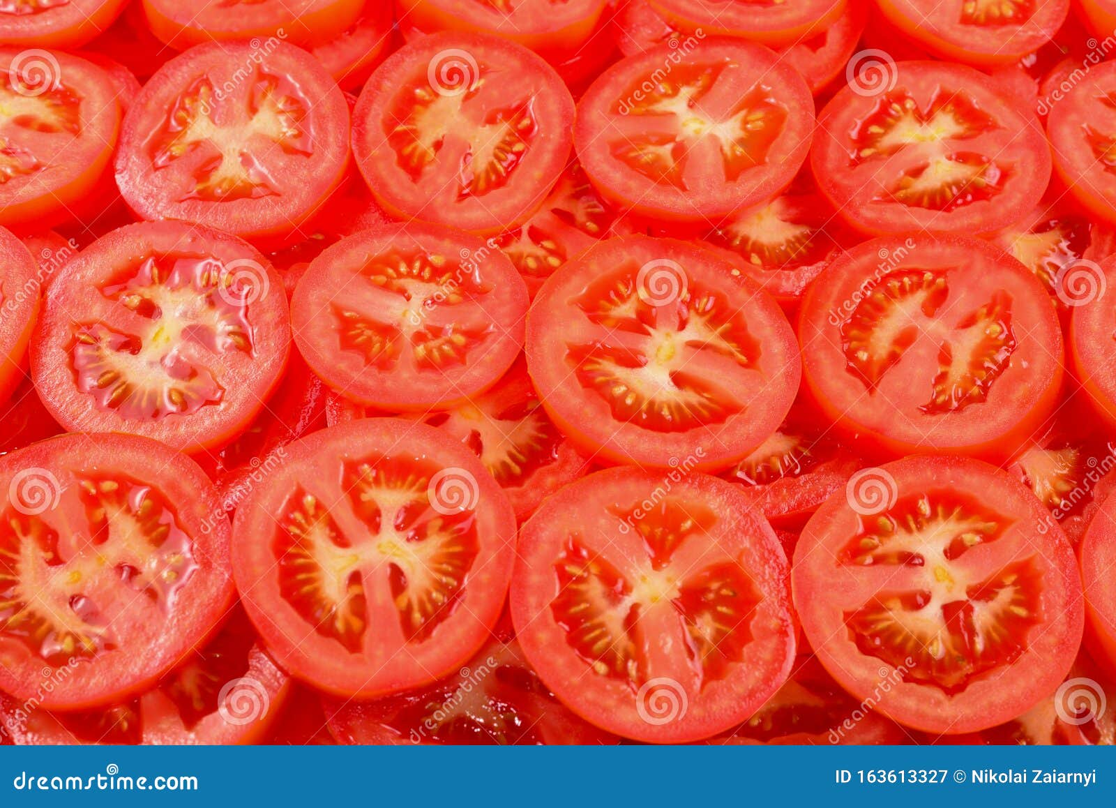 Sliced Tomato Background. Top View Stock Image - Image of restaurant ...