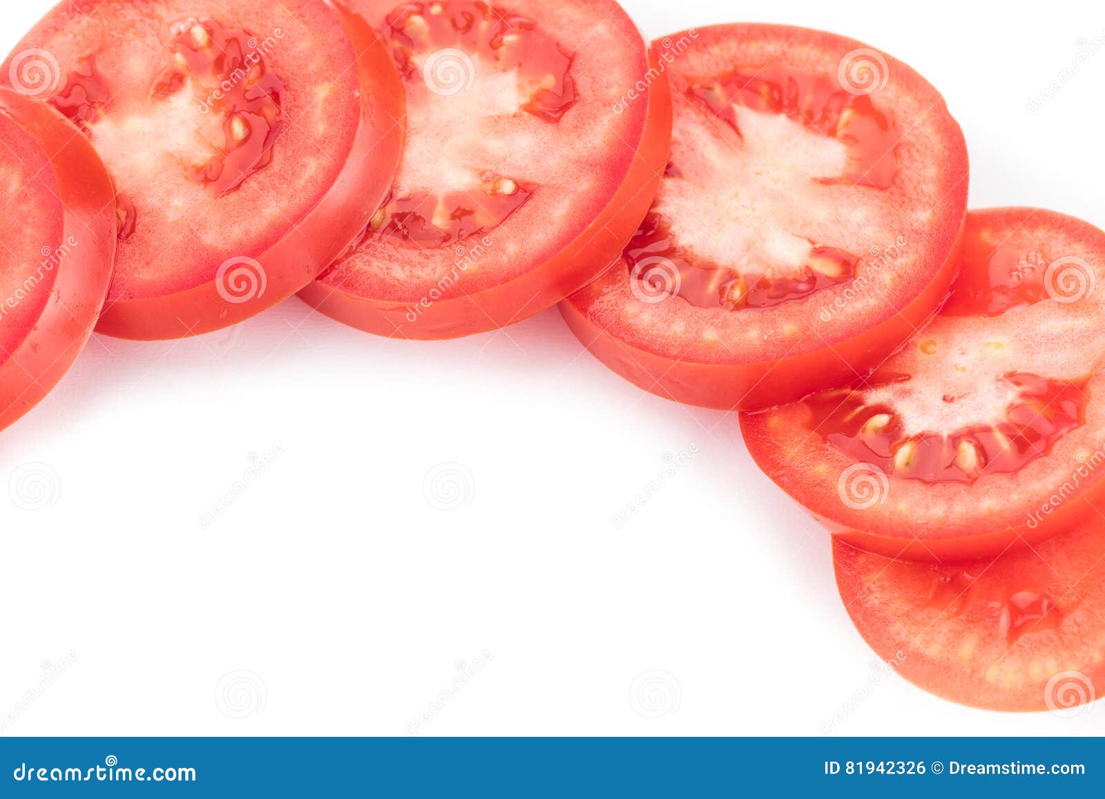 Sliced tomato stock photo. Image of isolated, slices - 81942326