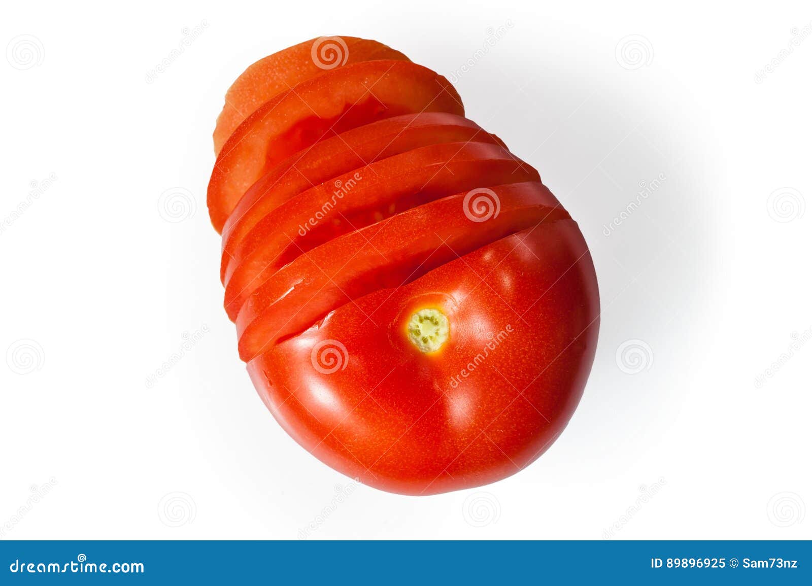 Sliced tomato, top view stock image. Image of cooking - 89896925