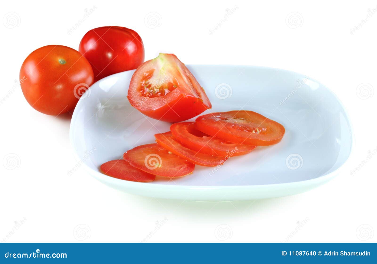 Sliced tomatoes stock photo. Image of white, vegetable - 11087640