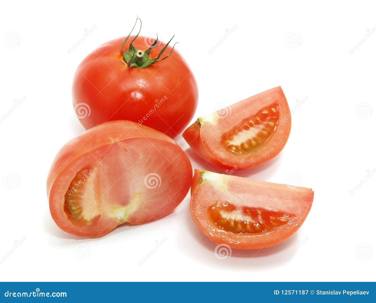 Sliced tomatoes stock image. Image of sweet, objects - 12571187