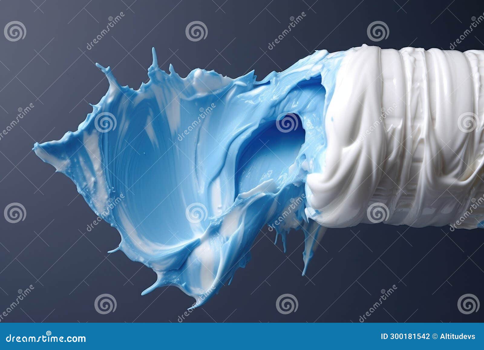 Sliced Toothpaste Tube Revealing Paste Texture Inside Stock ...
