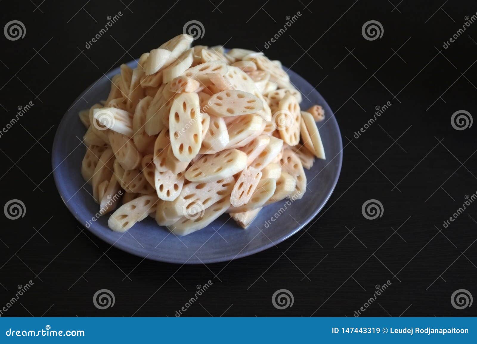 Sliced Vegetable, Lotus Root Stock Image - Image of food, root: 147443319
