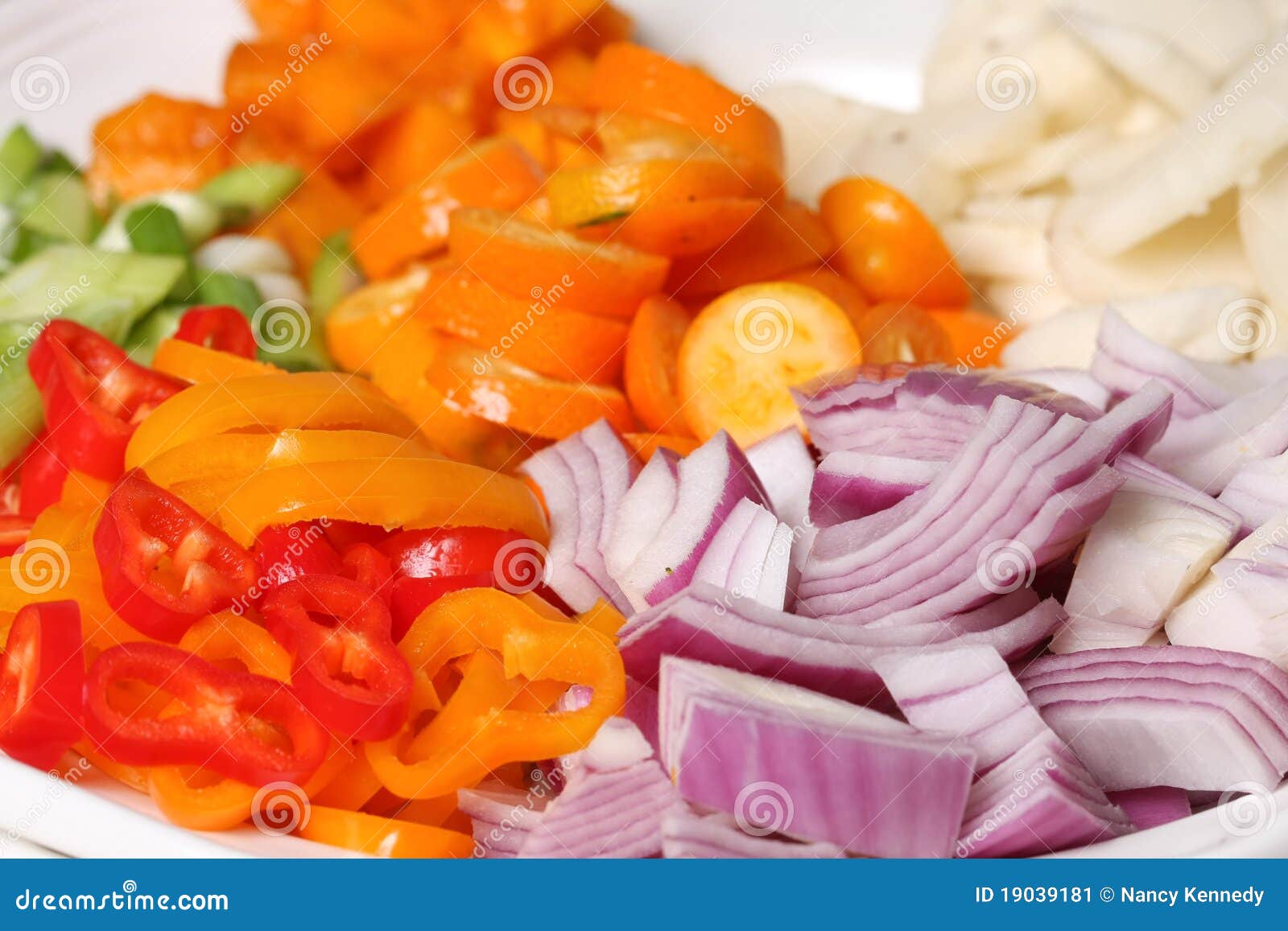 Sliced Vegetables stock image. Image of food, scallions - 19039181