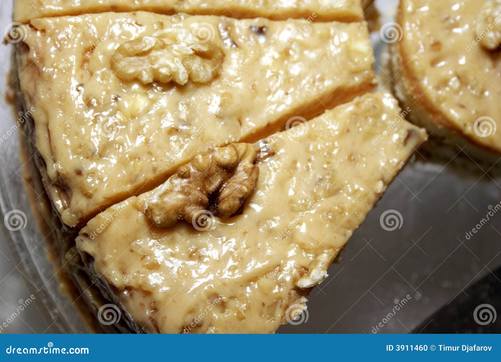 Sliced walnut pie 1 stock photo. Image of cutting, banquet - 3911460