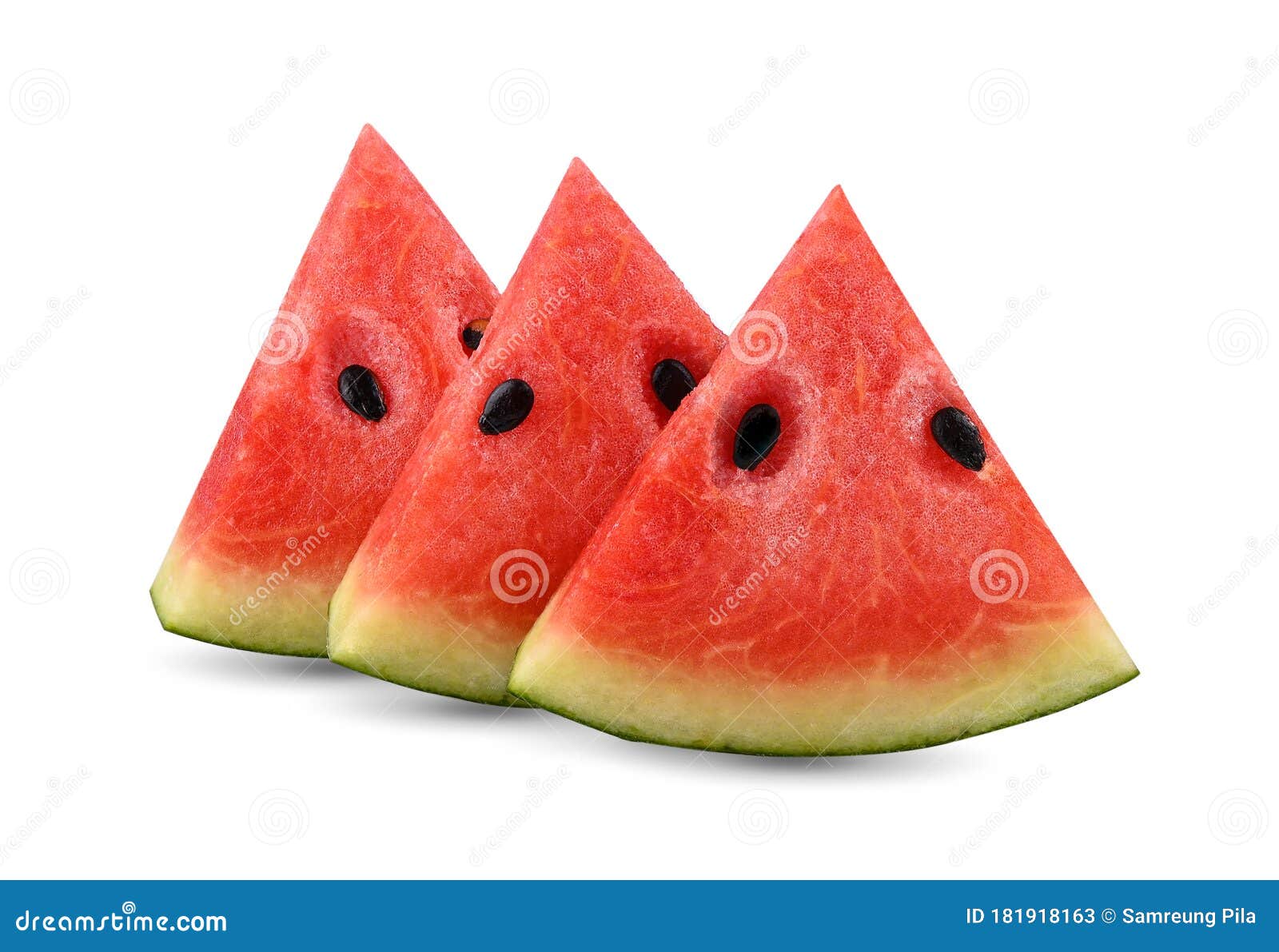 Sliced Watermelon Isolate on a White Background Stock Image - Image of ...