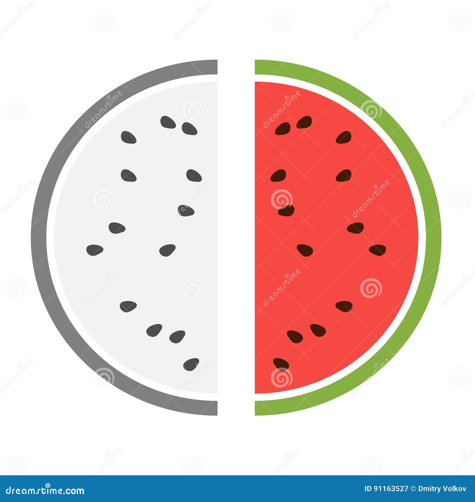 Sliced watermelon pieces stock vector. Illustration of healthy - 91163527