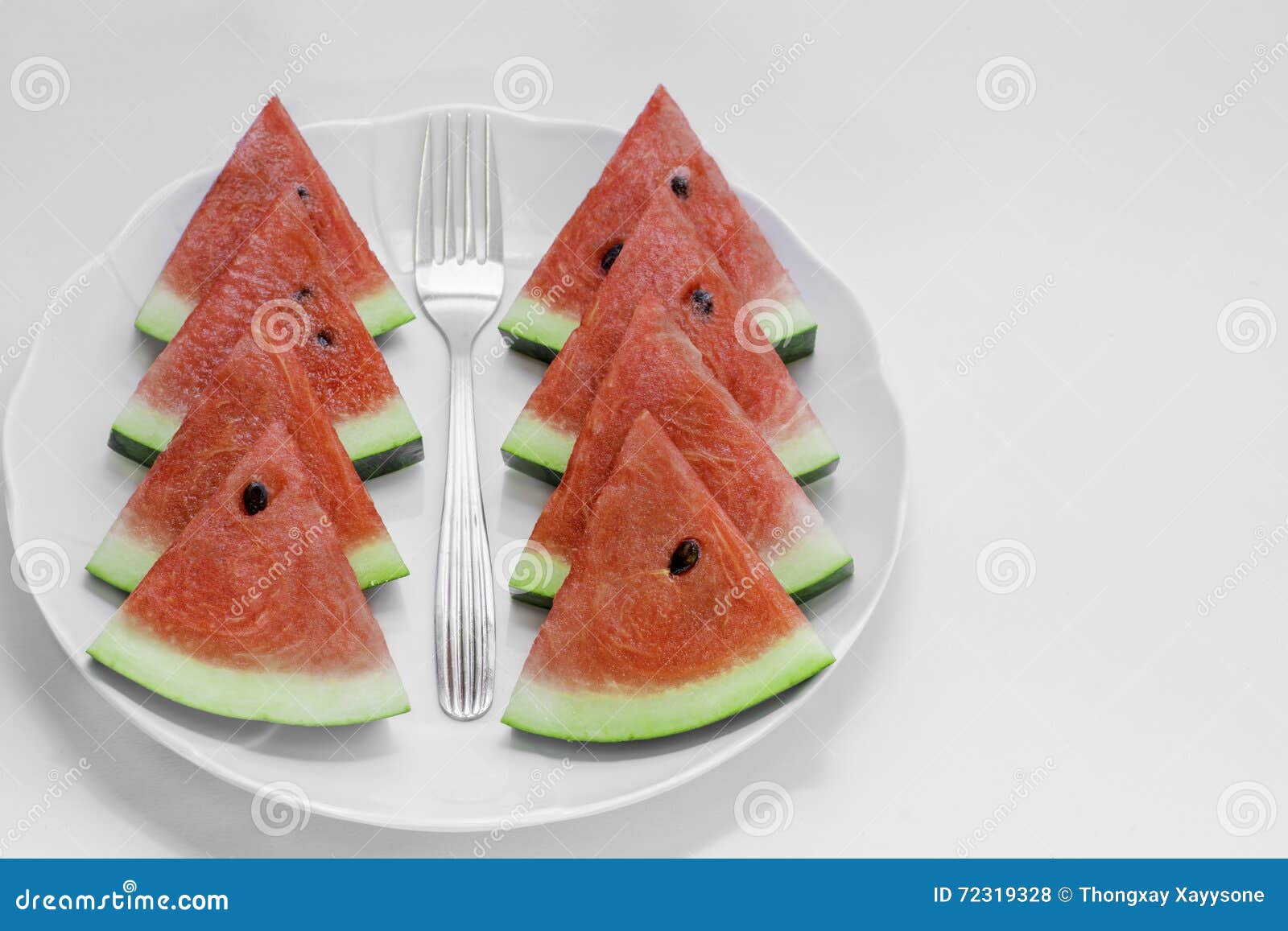 Sliced Watermelon on a Plate , Background Stock Photo - Image of ...