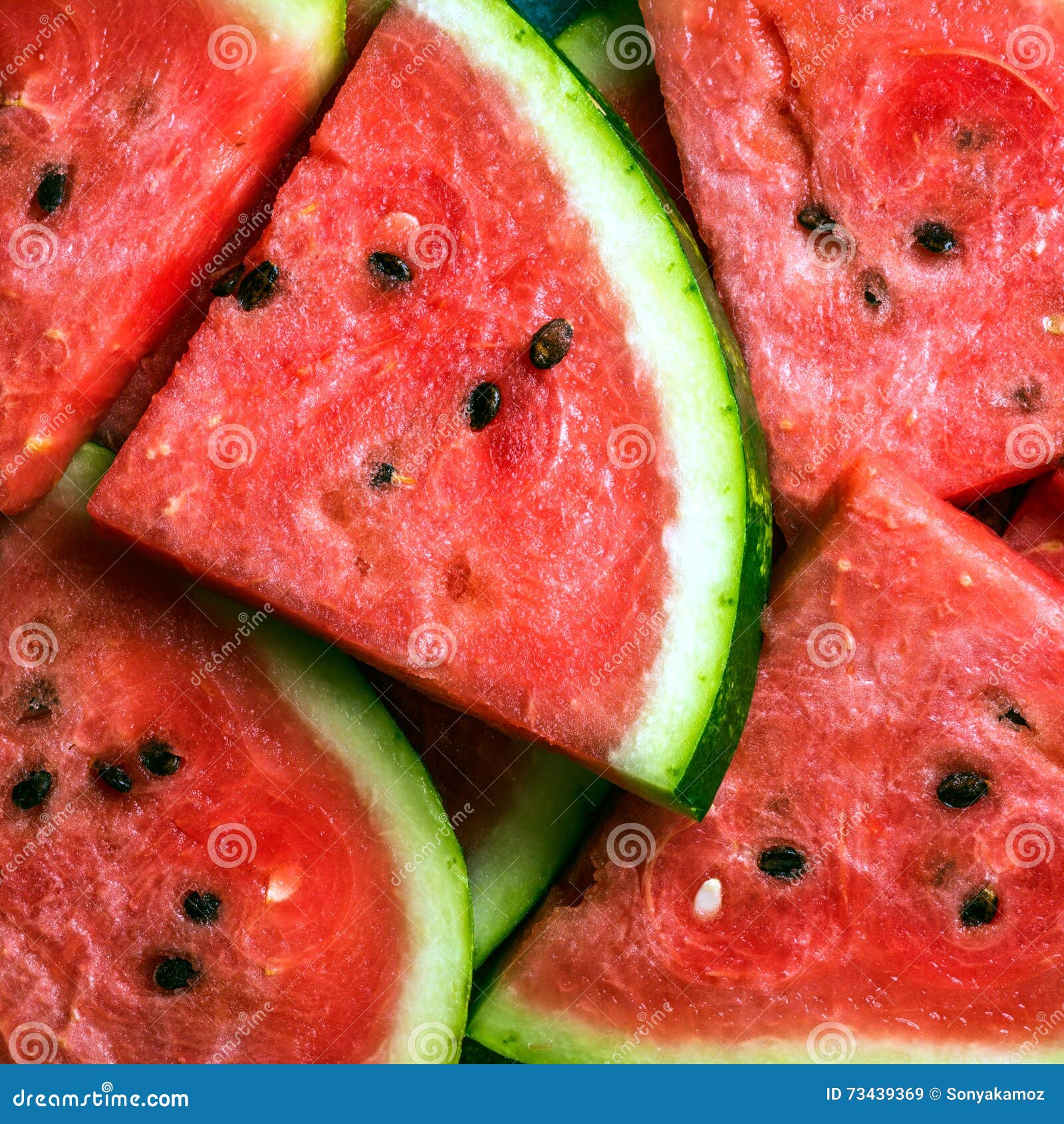 Sliced watermelon. stock image. Image of closeup, outdoors - 73439369