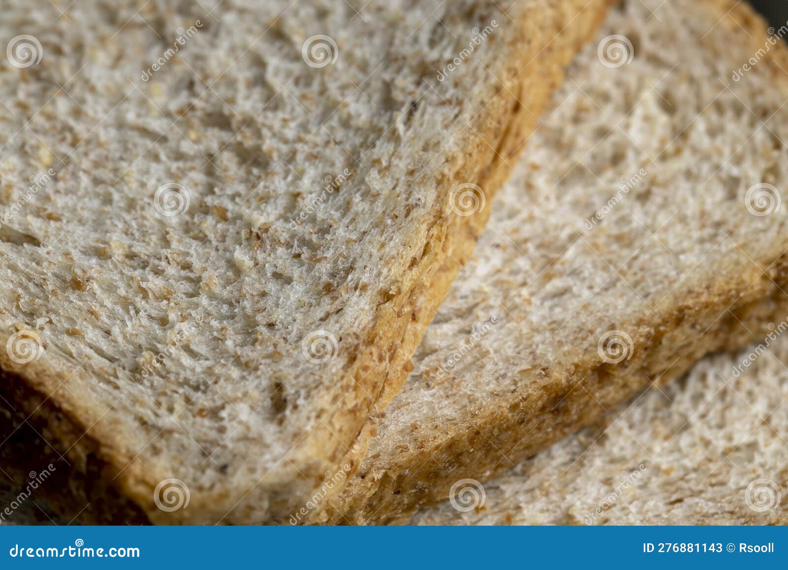 Sliced Wheat Bread with Bran Stock Image - Image of breakfast, flour ...