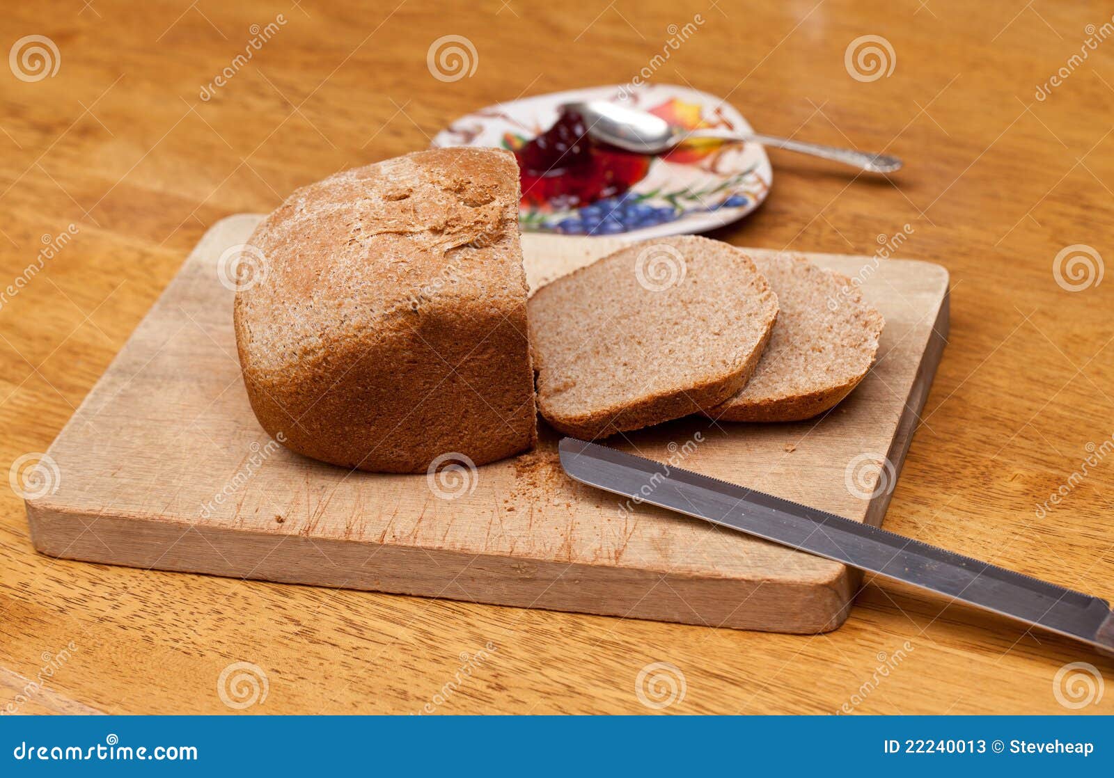 Sliced wheat bread and jam stock image. Image of carbohydrate - 22240013
