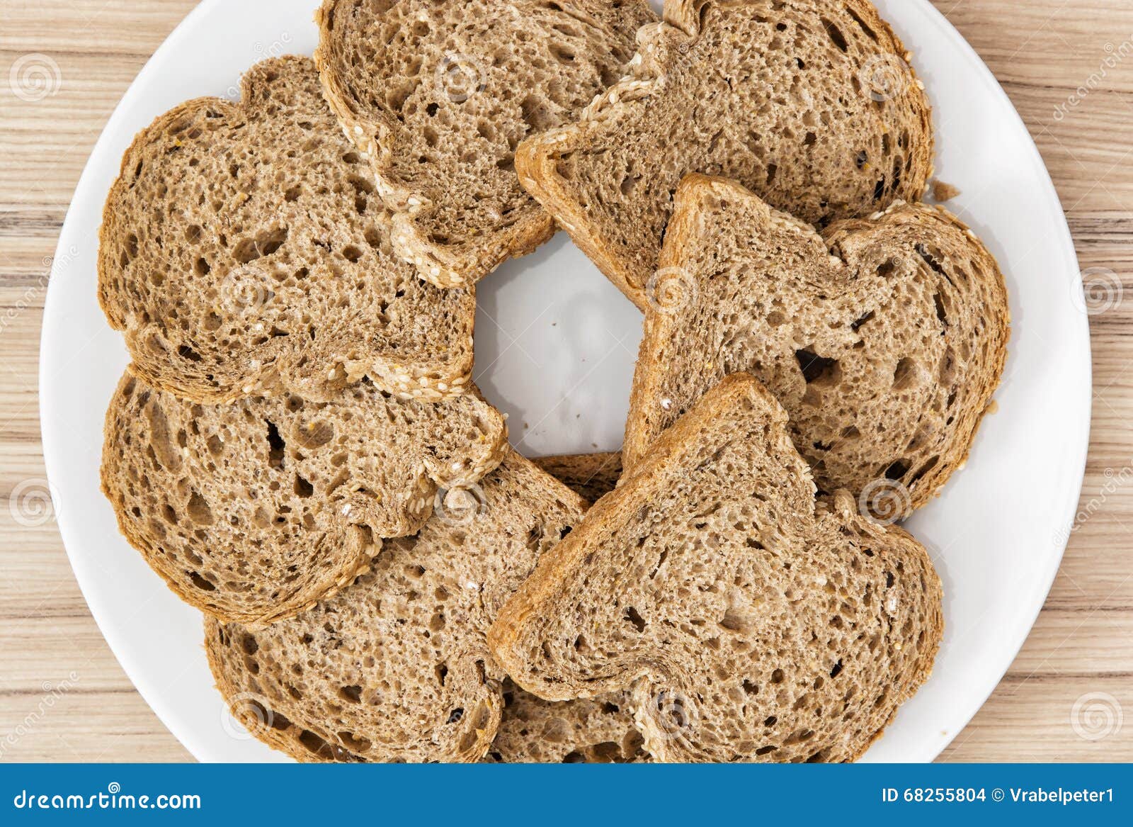 Sliced Wheaten Bread in Circle Shape, Food Theme Stock Photo - Image of ...