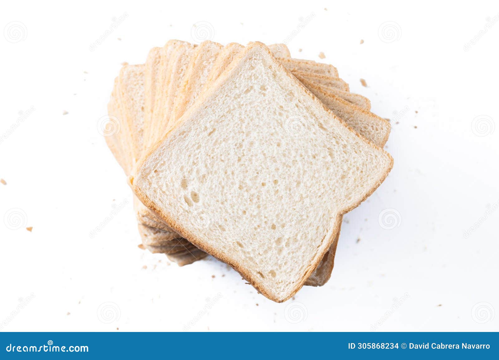 Sliced White Bread Isolated on White Background Stock Photo - Image of ...