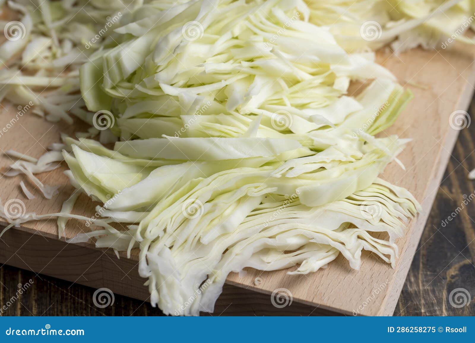 Sliced White Cabbage on the Table Stock Image - Image of juicy, garden ...